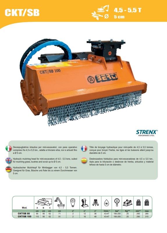 Berti Ra/sb Hydraulic Mulcher- Medium Size Excavator In New South Wales Ag-pride - New - 383